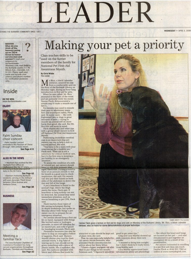 The Burbank Leader - April 5, 2006 - Pet Safety Crusader